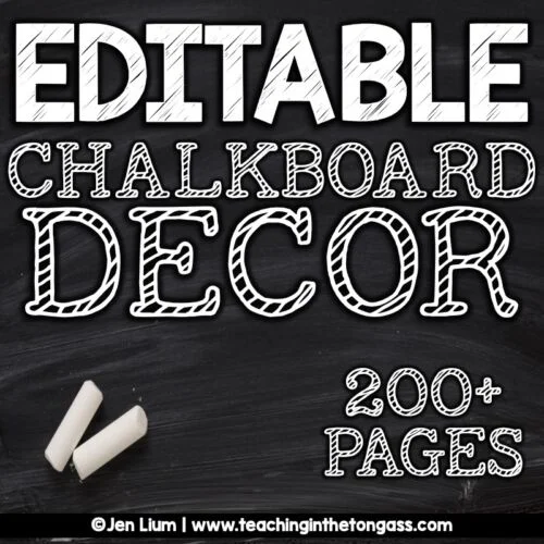 Editable Chalkboard Classroom Decor Bundle – Teaching in the Tongass