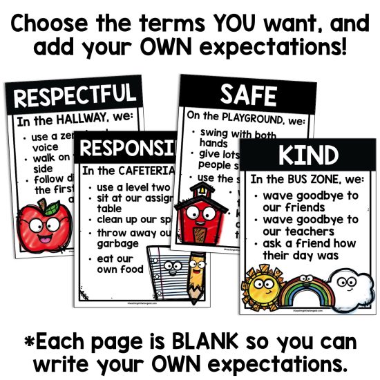 Editable PBIS Posters – Teaching in the Tongass