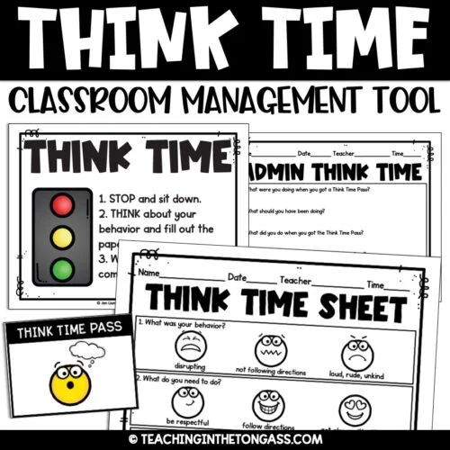 Editable Think Time Sheets and Slideshow PBIS Behavior Reflection ...