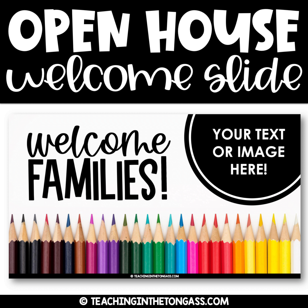 a back to school Open House Welcome Square Preview – Teaching in the ...