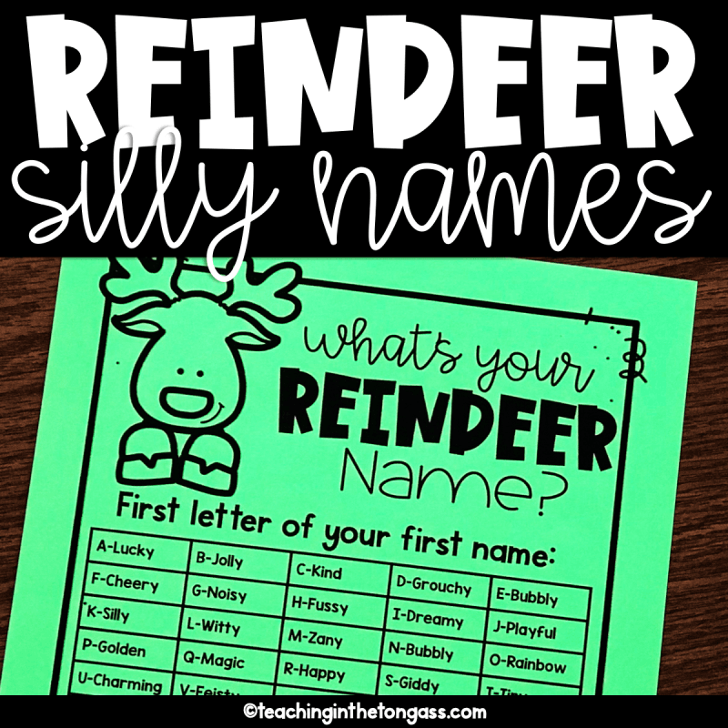 Free Christmas Reindeer Names – Teaching in the Tongass